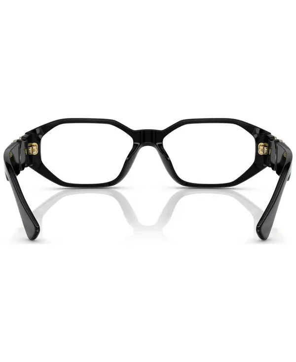 Versace Irregular Acetate Eyeglasses - Black