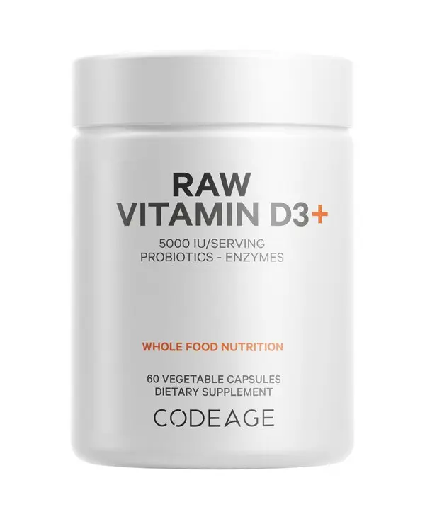CODEAGE Raw Vitamin D3+ High Potency 5000 Iu Supplement From Saccharomyces Cerevisiae - Open Miscellaneous