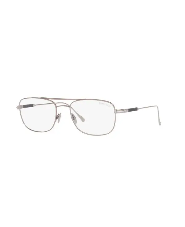 TOM FORD Square Frame Titanium Eyeglasses - Silver