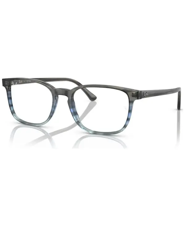 Ray-ban Pillow Eyeglasses - Striped Gray,blue
