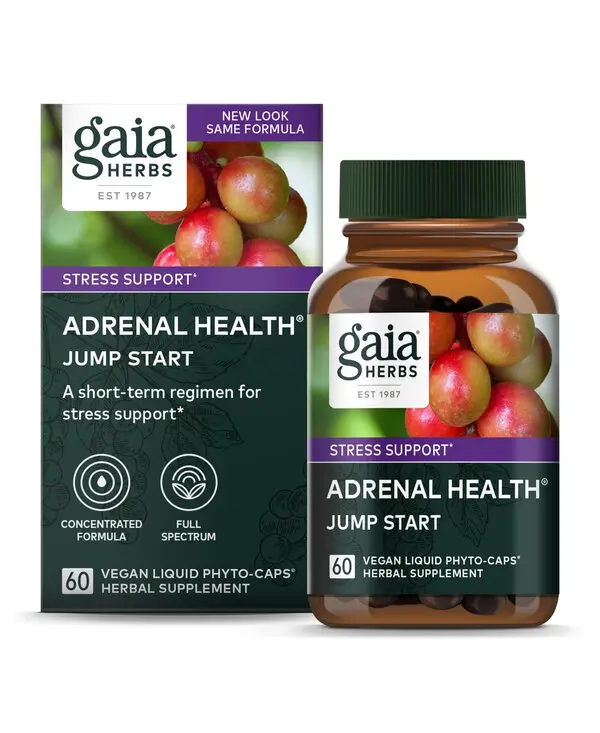 GAIA HERBS Adrenal Health Jump Start Helps Sustain Healthy Energy And Stress Levels - No Color