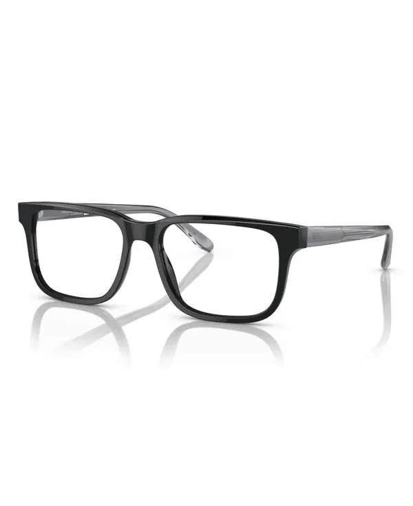 Emporio Armani Full Rim Rectangle Eyeglasses - Black