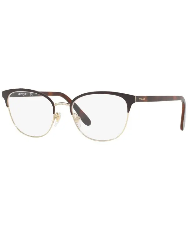 VOGUE EYEWEAR Oval Frame Eyeglasses - Brown