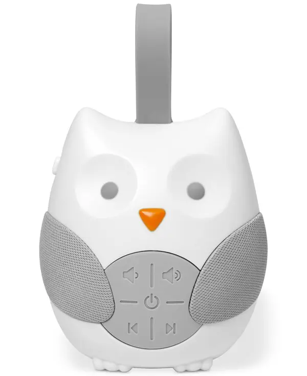 SKIP HOP Stroll & Go Portable Baby Owl Soother - White