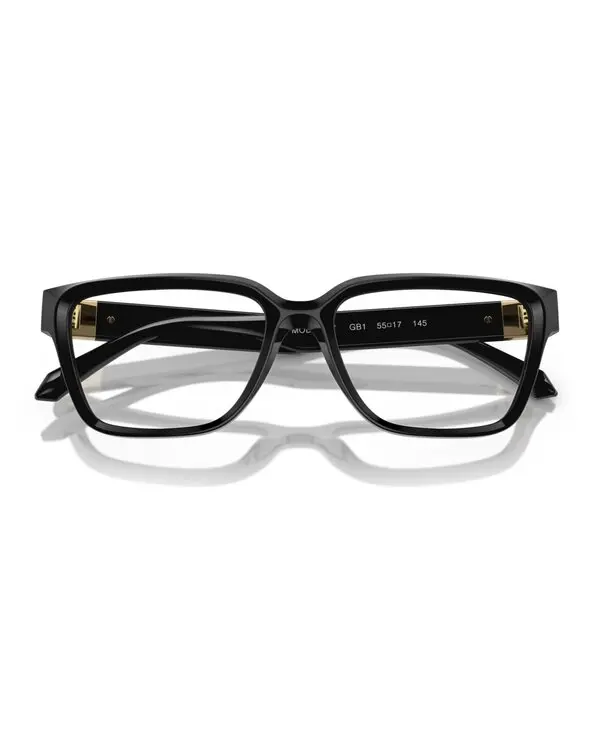 Versace Rectangle Full Rim Eyeglasses - Black