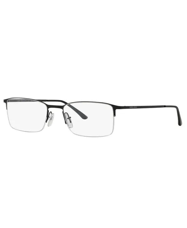 Giorgio Armani Half Rim Eyeglasses - Matte Black