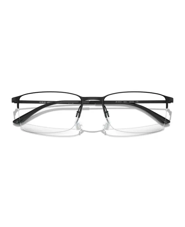 Giorgio Armani Half Rim Eyeglasses - Matte Black