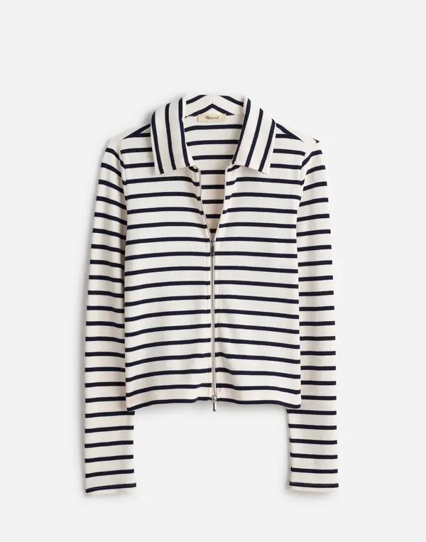 Madewell Ribbed Zip-front T-shirt