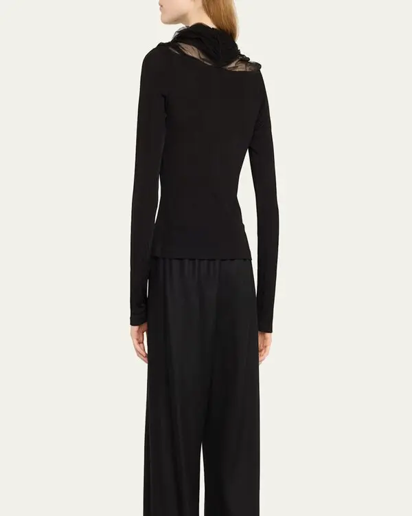 Christopher Esber Sonora Veiled Tulle Top