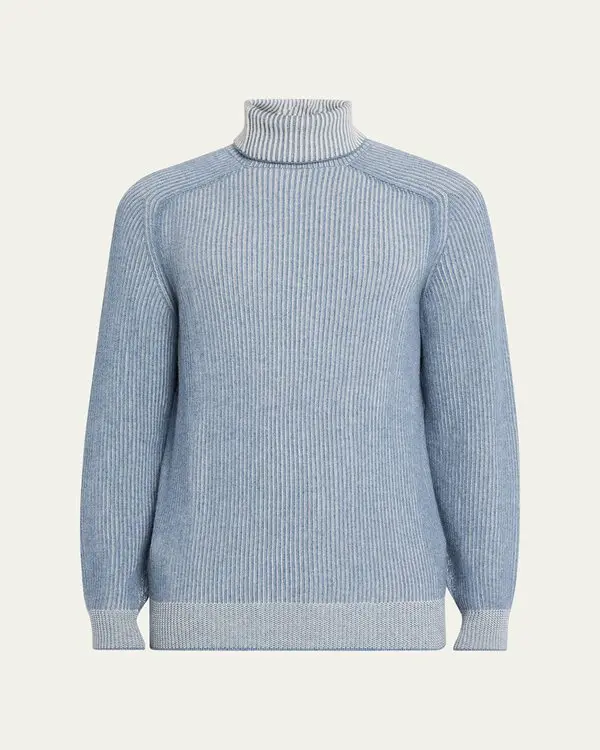 Sease Cashmere Ribbed Turtleneck Sweater