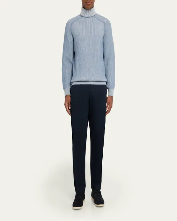 Sease Cashmere Ribbed Turtleneck Sweater
