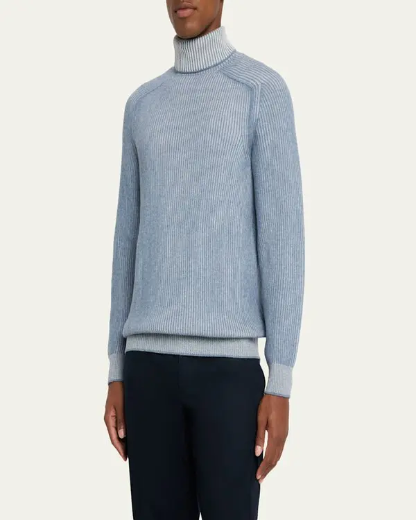Sease Cashmere Ribbed Turtleneck Sweater
