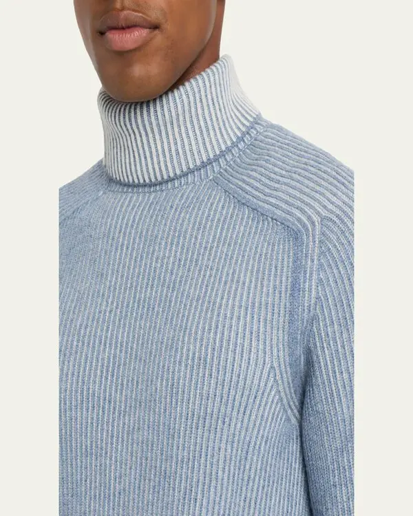 Sease Cashmere Ribbed Turtleneck Sweater