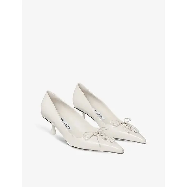 JIMMY CHOO Scarlett 50 Leather Courts - Latte
