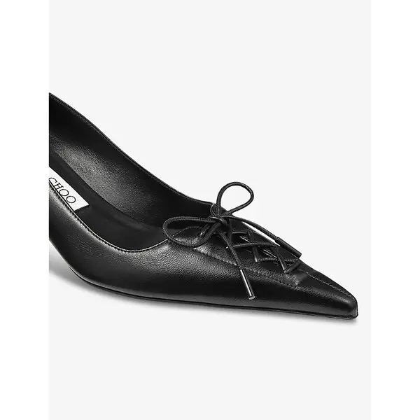 JIMMY CHOO Scarlett 50 Leather Courts - Black
