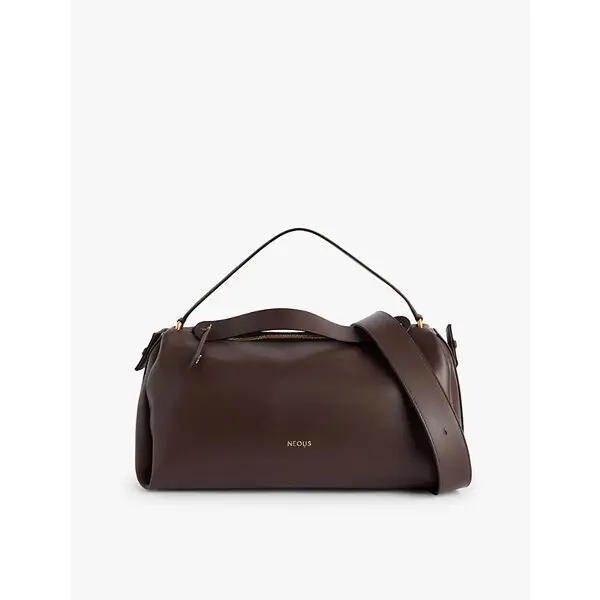 NEOUS Scorpius Adjustable-strap Leather Tote - Dark Chocolate