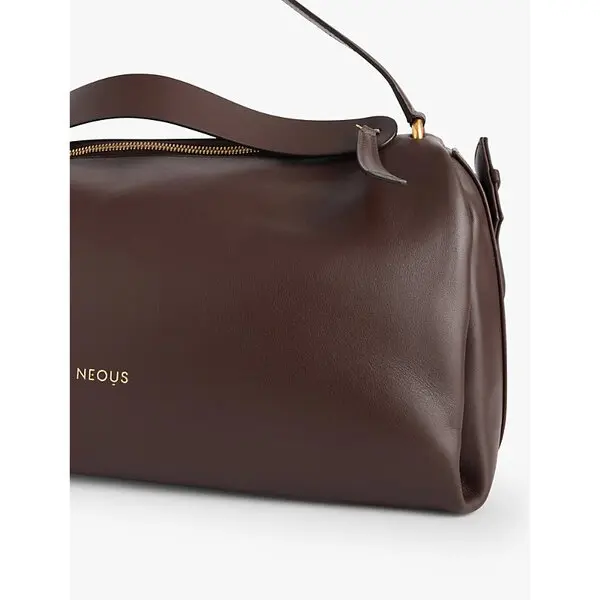 NEOUS Scorpius Adjustable-strap Leather Tote - Dark Chocolate