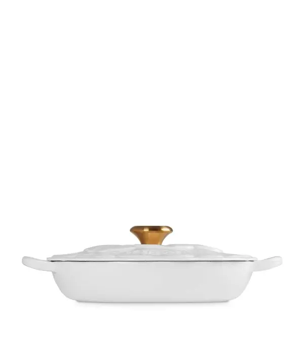LE CREUSET Cast Iron Petal Shallow Casserole Dish