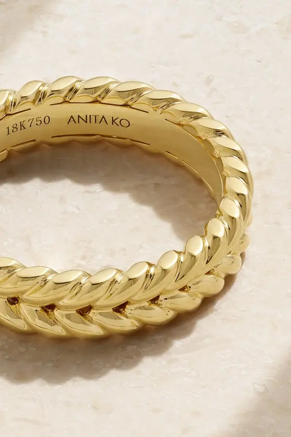 ANITA KO 18-karat Braided Ring