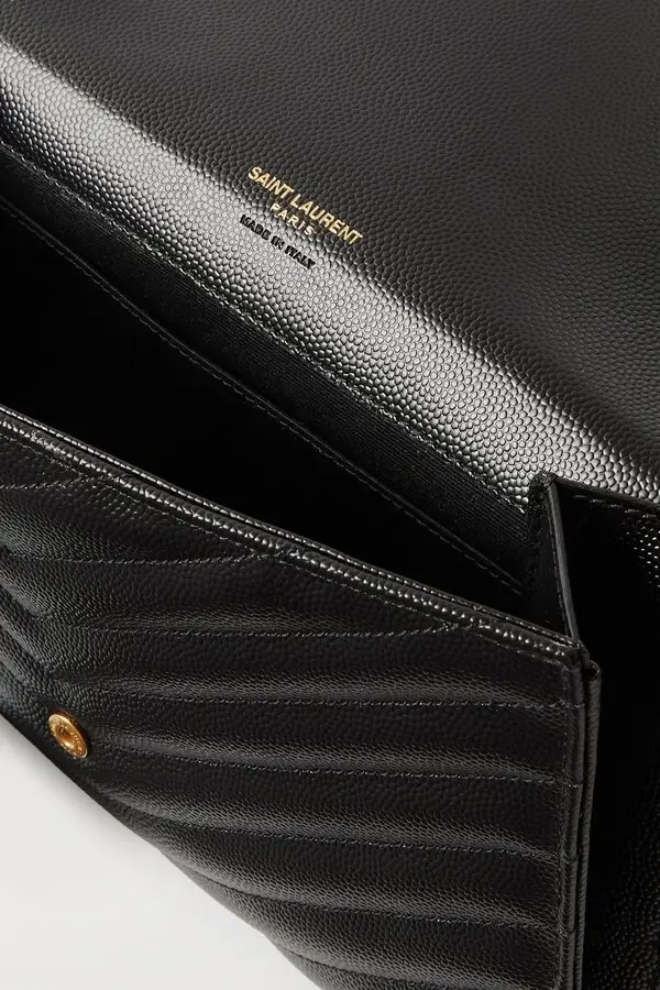 Saint Laurent Monogramme Textured-leather Pouch