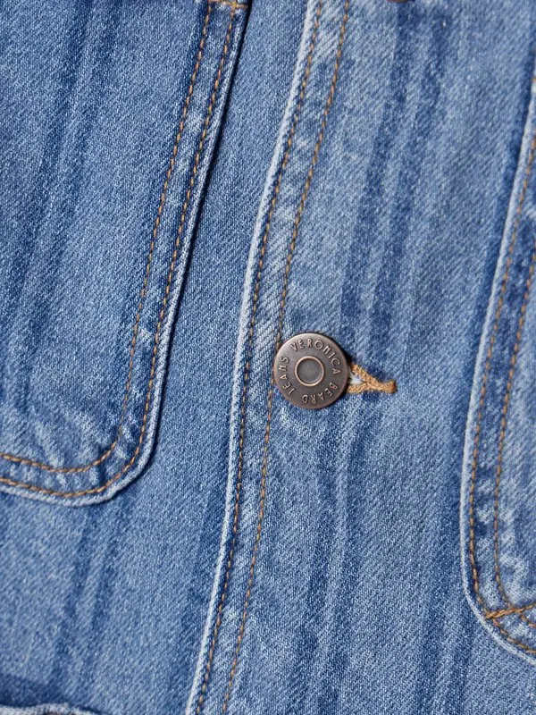 Veronica Beard Dahl Striped Denim Chore Jacket