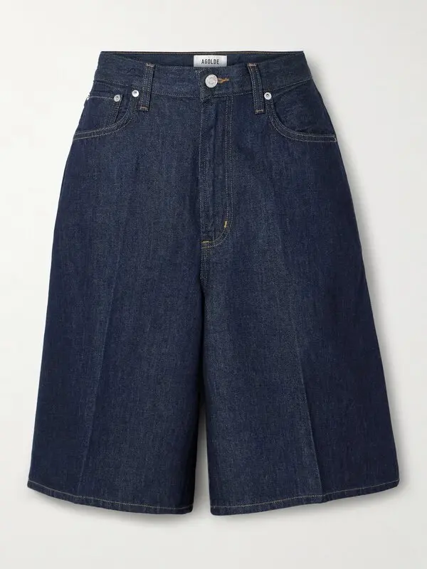 AGOLDE Nolan Organic Denim Shorts - Blue
