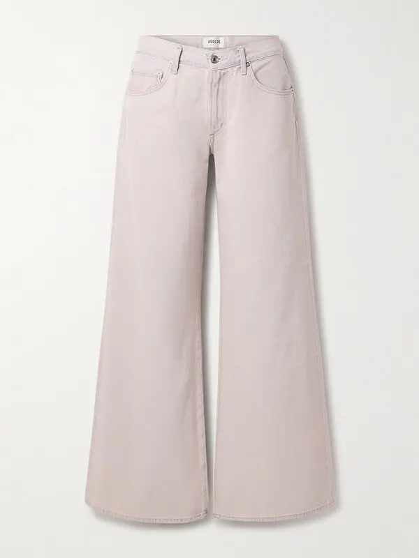AGOLDE Clara Baggy Low-rise Wide-leg Jeans - Purple