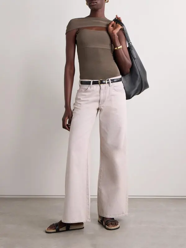 AGOLDE Clara Baggy Low-rise Wide-leg Jeans - Purple