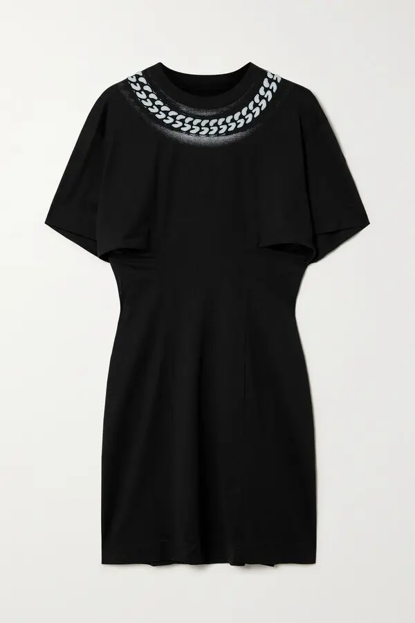Givenchy Cutout Printed Mini Dress