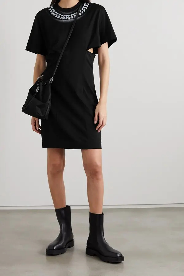 Givenchy Cutout Printed Mini Dress