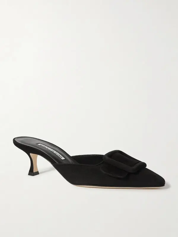 Manolo Blahnik Maysale 50 Buckled Mules