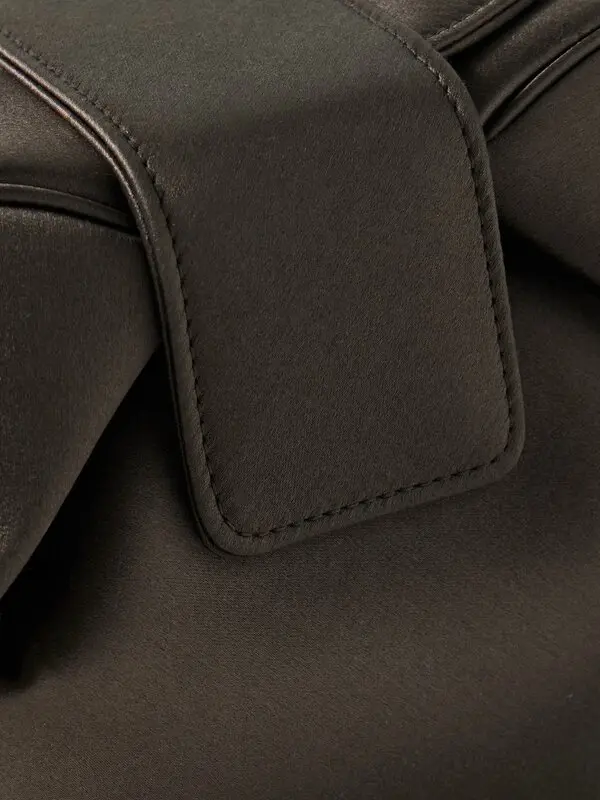 Gabriela Hearst Soft Demi Satin Clutch - Brown