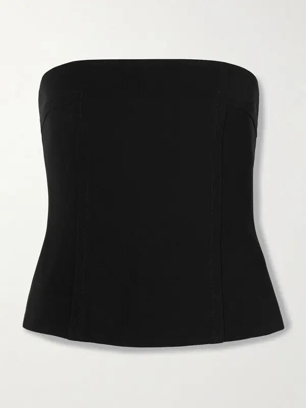 LA LIGNE Crepe Bandeau Top - Black