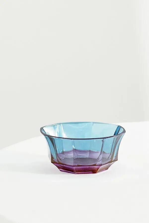 Luisa Beccaria Crystal Dégradé Glass Dessert Bowl - Blue
