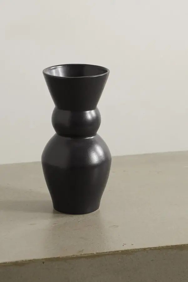 MARLOE MARLOE Net Sustain Lucie Ceramic Vase - Gray