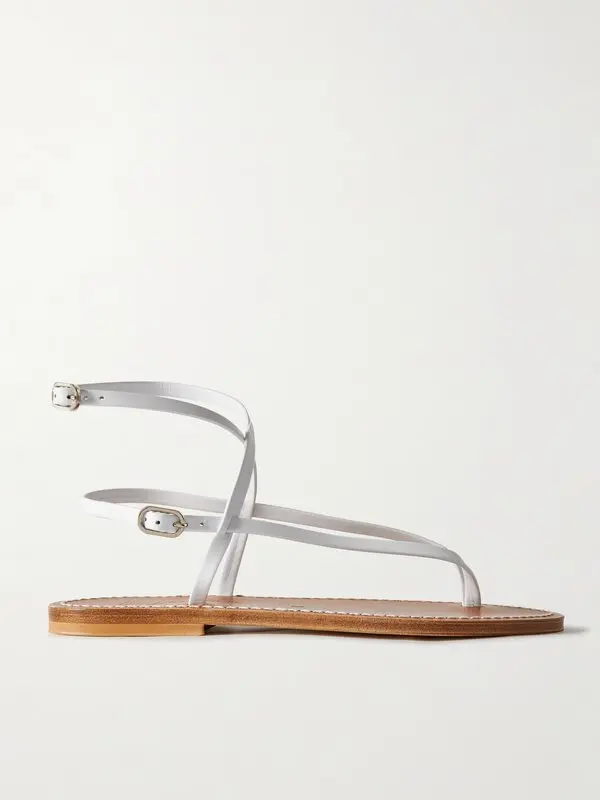 K.JACQUES Abako Leather Sandals - White