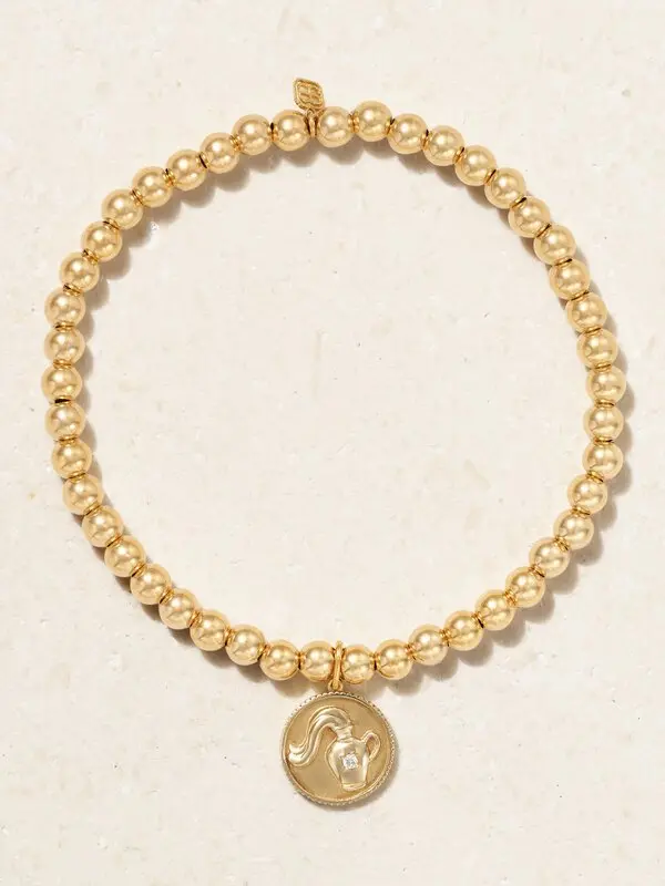 SYDNEY EVAN Aquarius 14-karat Diamond Bracelet - Gold