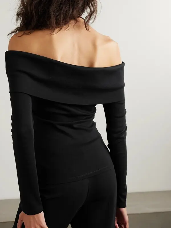 Another Tomorrow Off-the-shoulder Supima Cotton-jersey Top
