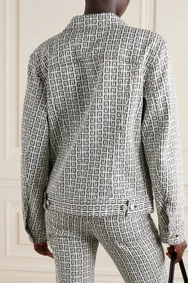Givenchy Jacquard '4g' Monogram Trucker Jacket