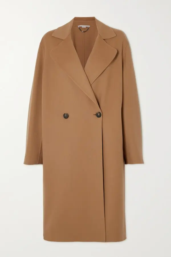 Stella McCartney Iconic Double-breasted Wool Coat - Brown