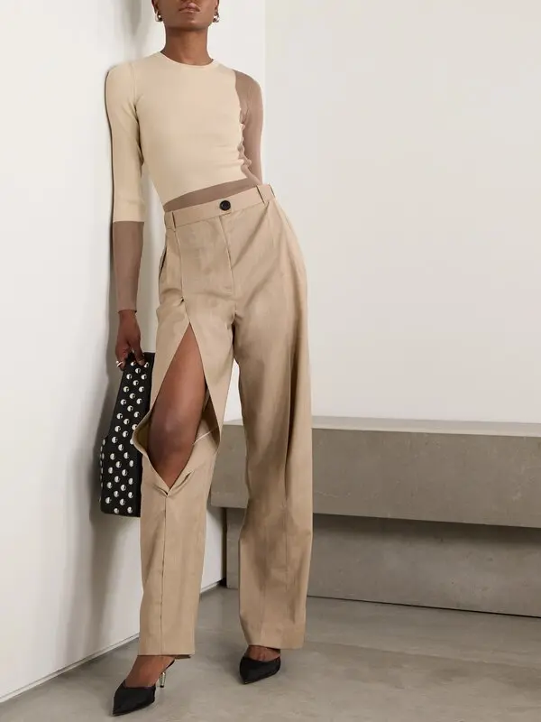 PETER DO Cutout Wool-blend Pants