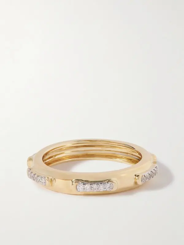 STONE AND STRAND 14-karat Diamond Band Ring
