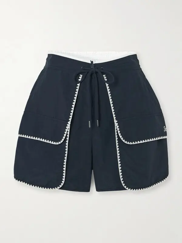 Sea Evelyn Embroidered Shell Shorts