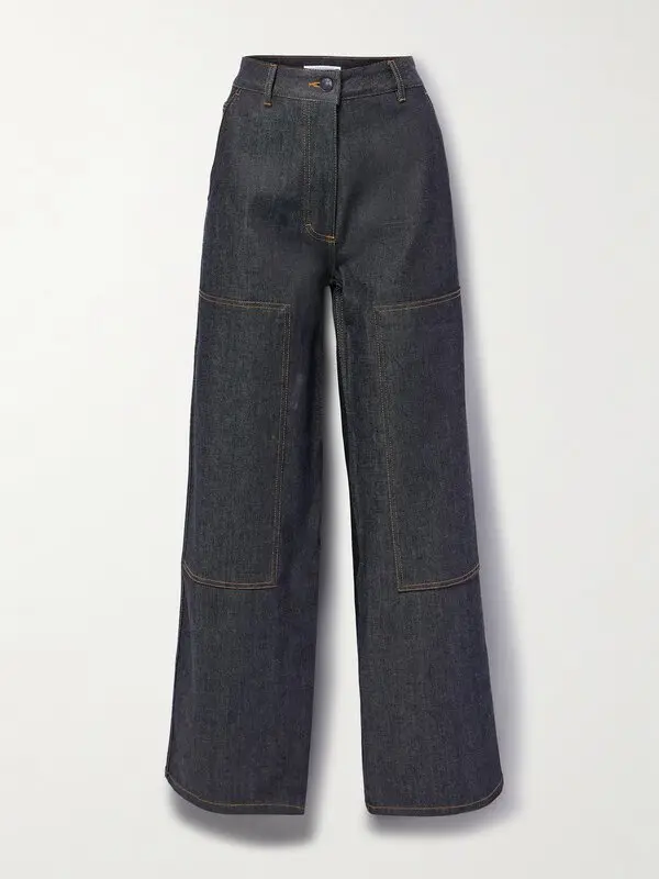 Cecilie Bahnsen Cecile Bahnsen Virgina High-rise Straight-leg Jeans - Blue