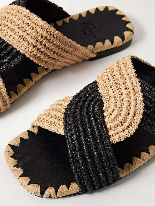 CastaÑer Prado Raffia Slides