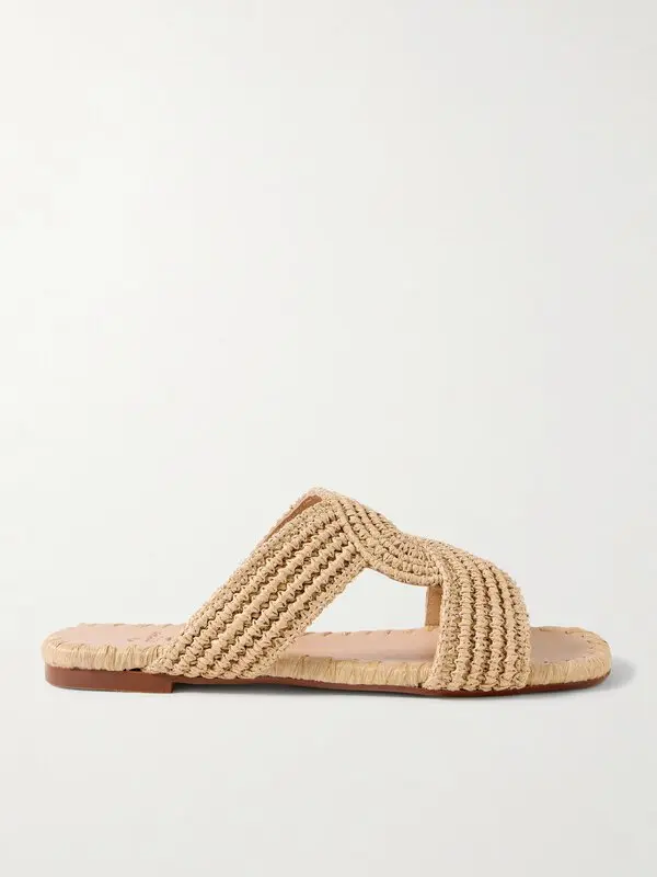 CastaÑer Prado Raffia Slides