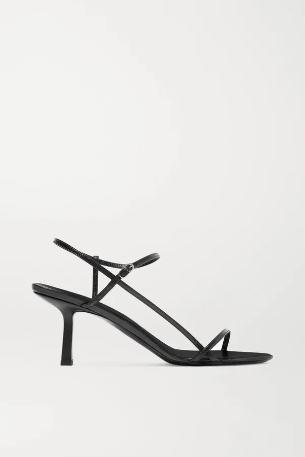 THE ROW Bare Leather Sandals - Black