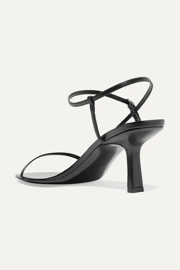 THE ROW Bare Leather Sandals - Black
