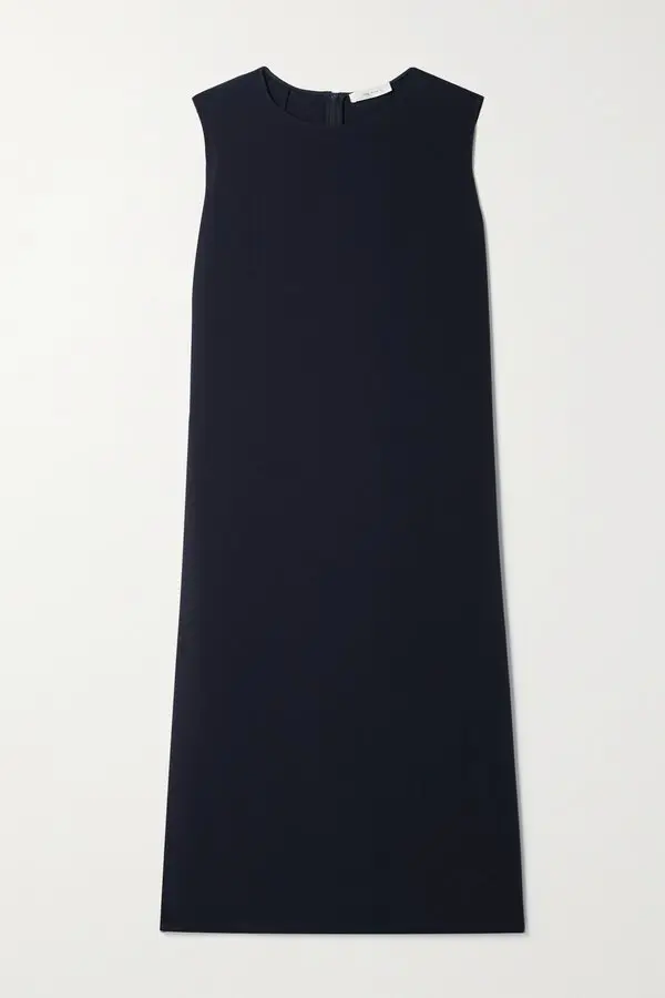 THE ROW Mirna Crepe Midi Dress - Blue