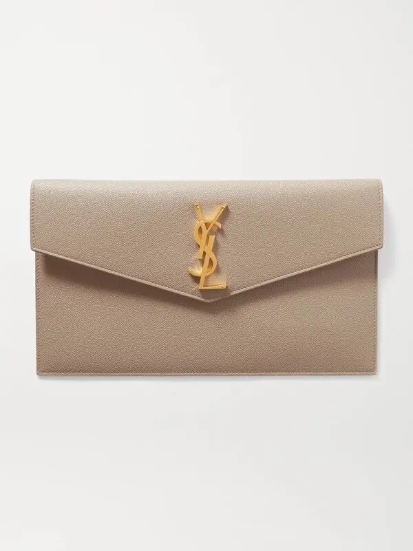 Saint Laurent Uptown Textured-leather Pouch
